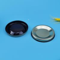 China Convex Flat Embossed Paper Tube Stretch Tinplate Lid for sale