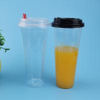 China Molding Label 550ml To 700ml CIQ Straw Hole PP Plastic Cup for sale