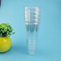 China Stack Up PP Flat Dome Disposable Bubble Tea Cups for sale