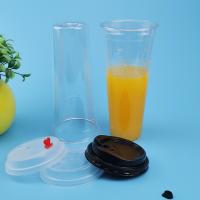 China Stack Up PP Flat Dome Disposable Bubble Tea Cups for sale