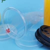 China Stack Up PP Flat Dome Disposable Bubble Tea Cups for sale