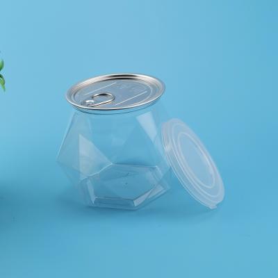 China Empty Ring Pull Tab Lids 30g 650ML Plastic Food Cans for sale