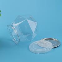 China Clear PET Diamond 30g 650ml Plastic Cookie Jar Containers for sale