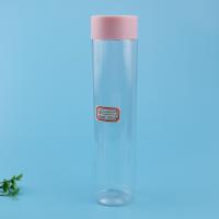 China 550ml 29oz Transparent PET Plastic Juice Bottle With Screw Cap for sale