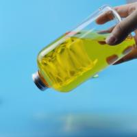 China Food Grade Transparent Disposable 500ml Plastic Juice Bottles With Screw Cap for sale