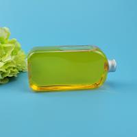 China 36g Flat Square PET Clear Plastic Juice Bottles With aluminum Lids for sale