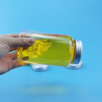 China Clear PET Disposable Plastic Juice Bottle 400ml Customized Logo Printing for sale