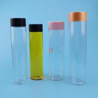 China PET Transparent Disposable Beverage Jar With Aluminum Cover for sale