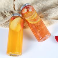 China PET Transparent Disposable Beverage Jar With Aluminum Cover for sale