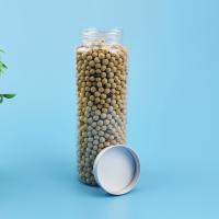 China PET Transparent Disposable Beverage Jar With Aluminum Cover for sale
