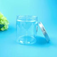 China 270ml 1360ml Clear Plastic Screw Cap Jars For Food Storage for sale