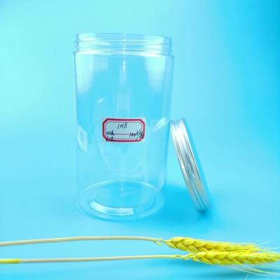 China 1200ml Transparent Sealed Plastic Food Jars For Spice for sale