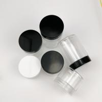 China Black Screw Cap Plastic Cream Jars Screen Printing for sale