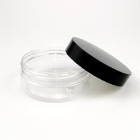 China Black Screw Cap Plastic Cream Jars Screen Printing for sale