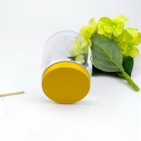 China 68mm Diameter Clear Drop Shaped Empty Juice Bottles With Screw Cap for sale
