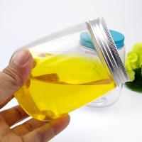 China 68mm Diameter Clear Drop Shaped Empty Juice Bottles With Screw Cap for sale