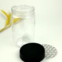 China 20oz 600ml Round Plastic Food Jars With Screw Lid for sale