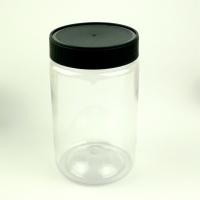 China 20oz 600ml Round Plastic Food Jars With Screw Lid for sale