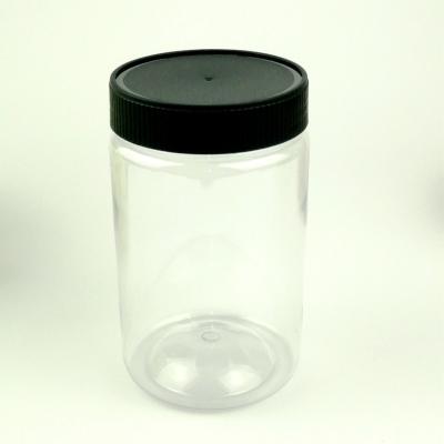 China 20oz 600ml Round Plastic Food Jars With Screw Lid for sale