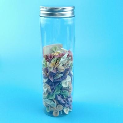 China Clear 180mm 370ml PET Sealed Plastic Food Cans With Lid for sale