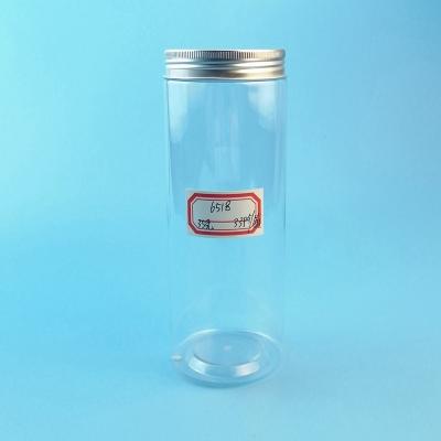 China Round Square 500ml 17oz Transparent Plastic Food Jars for sale