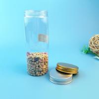 China Round Square 500ml 17oz Transparent Plastic Food Jars for sale