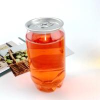 China 300ml 10oz PET Clear Soda Juice Plastic Beverage Jar With Silver Aluminum Lid for sale