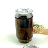 China 300ml 10oz PET Clear Soda Juice Plastic Beverage Jar With Silver Aluminum Lid for sale