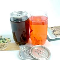 China OEM ODM Summer Drink 310ml Plastic Beverage Jar With Aluminum Lid for sale