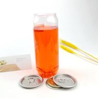 China OEM ODM Summer Drink 310ml Plastic Beverage Jar With Aluminum Lid for sale