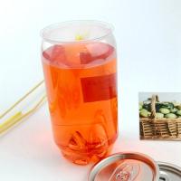 China 126mm 375ml Clear Plastic Juice Bottle For Cold Beverage for sale