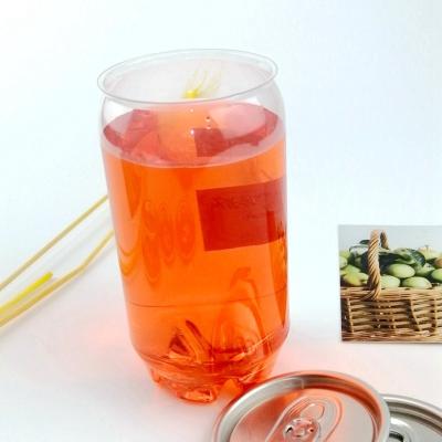 China 126mm 375ml Clear Plastic Juice Bottle For Cold Beverage for sale