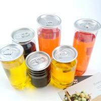 China Easy Open Ends Lid 250ml Plastic Bottle Can For Juice Drinks for sale