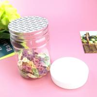 China Recyclable 12oz Round airtight Plastic Jar With Black Lid for sale