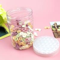 China Recyclable 12oz Round airtight Plastic Jar With Black Lid for sale