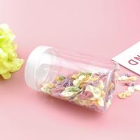 China 450ml Thread Cap Round Clear Plastic Candy Jars For Dry Food Storage for sale