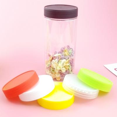 China 600ml 20 OZ Stackable Straight Edge Plastic Screw Cap Jars For Kitchen Storage for sale