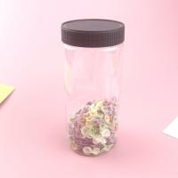 China Round Straight 150ml 250ml 360ml 450ml Plastic Food Jars With PP Thread Cap for sale