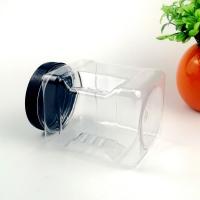 China PET Clear Square Grip 4500ml Plastic Screw Cap Jars BPA Free for sale
