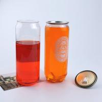 China 330ml 375ml Plastic Beverage Cans Drink Bottle Juice Packaging for sale