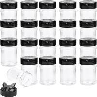 China Cylinder 280ml Clear Plastic Pet Spice Jar Customized Color for sale