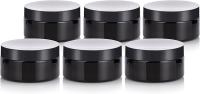 China 500ml Black Plastic Screw Cap Jars For Food Cosmetic Cream for sale