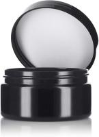 China 500ml Black Plastic Screw Cap Jars For Food Cosmetic Cream for sale