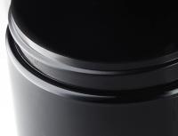 China 500ml Black Plastic Screw Cap Jars For Food Cosmetic Cream for sale