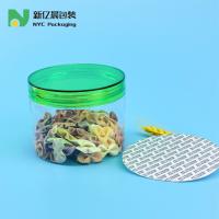 China 1460ml Food Grade Cookie Clear Plastic Jars White Lids for sale