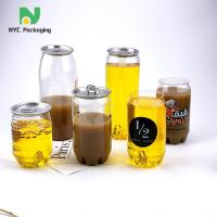 China 12oz 350ml 16oz 500ml Plastic Juice Bottles With Easy Open Lid for sale