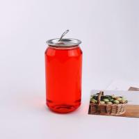 China Plastic Drink Bottle Beverage Juice Soda Can Packaging With Lid for sale