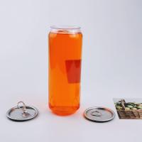 China Plastic Drink Bottle Beverage Juice Soda Can Packaging With Lid for sale