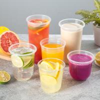 China ODM Double Wall Plastic Bubble Tea Cups For Iced Coffee Cup Pp Injection for sale