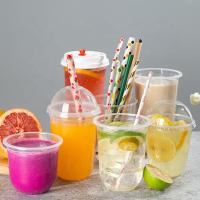 China ODM Double Wall Plastic Bubble Tea Cups For Iced Coffee Cup Pp Injection for sale